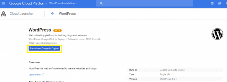 Comment installer WordPress sur Google Cloud – BlogPasCher