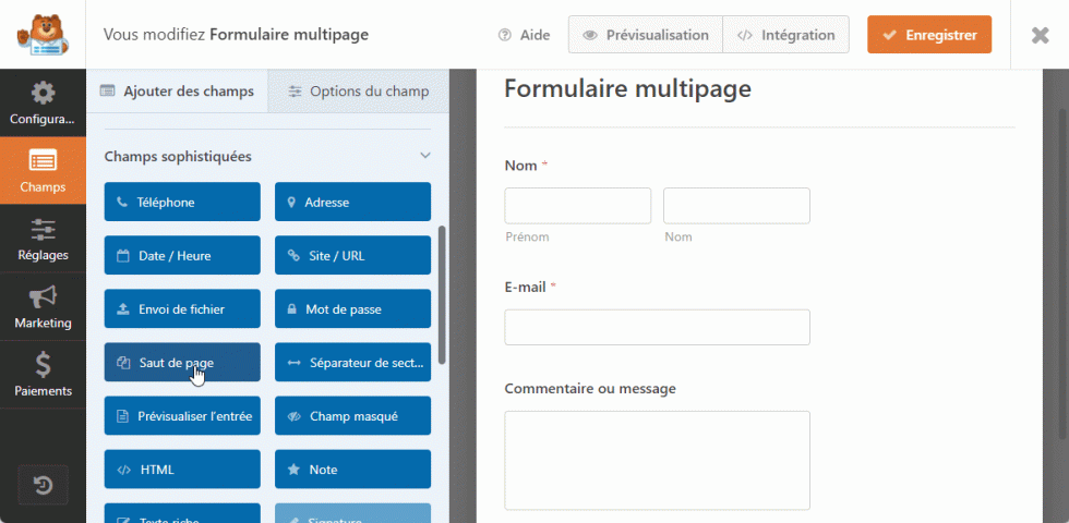 Comment créer un formulaire multi-étape ou multipage